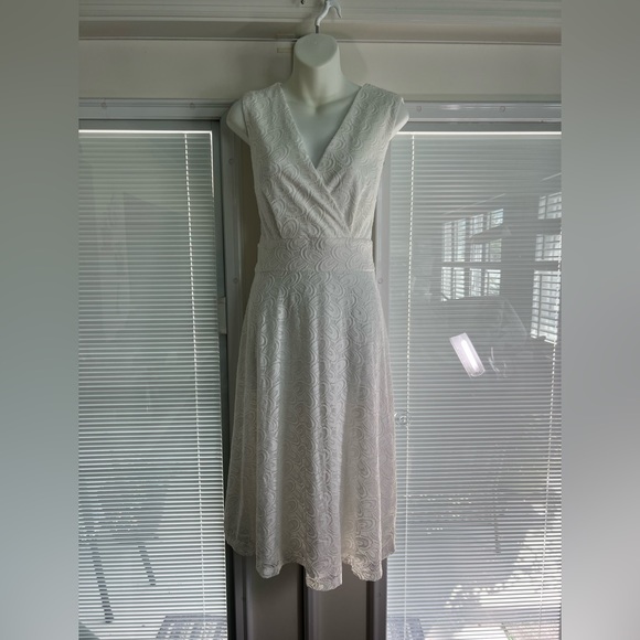 Christopher & Banks | Dresses | Nwt Christopher Banks Ivory Lace Midi ...